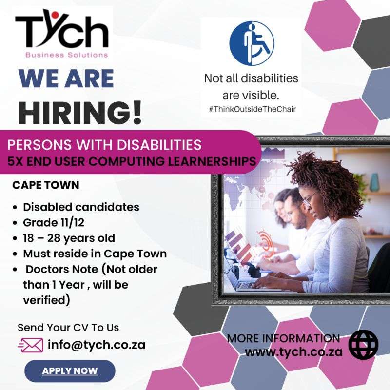 End User Computing Learnership For Persons With Disabilities In Cape Town - SA Learnerships 2025 ...